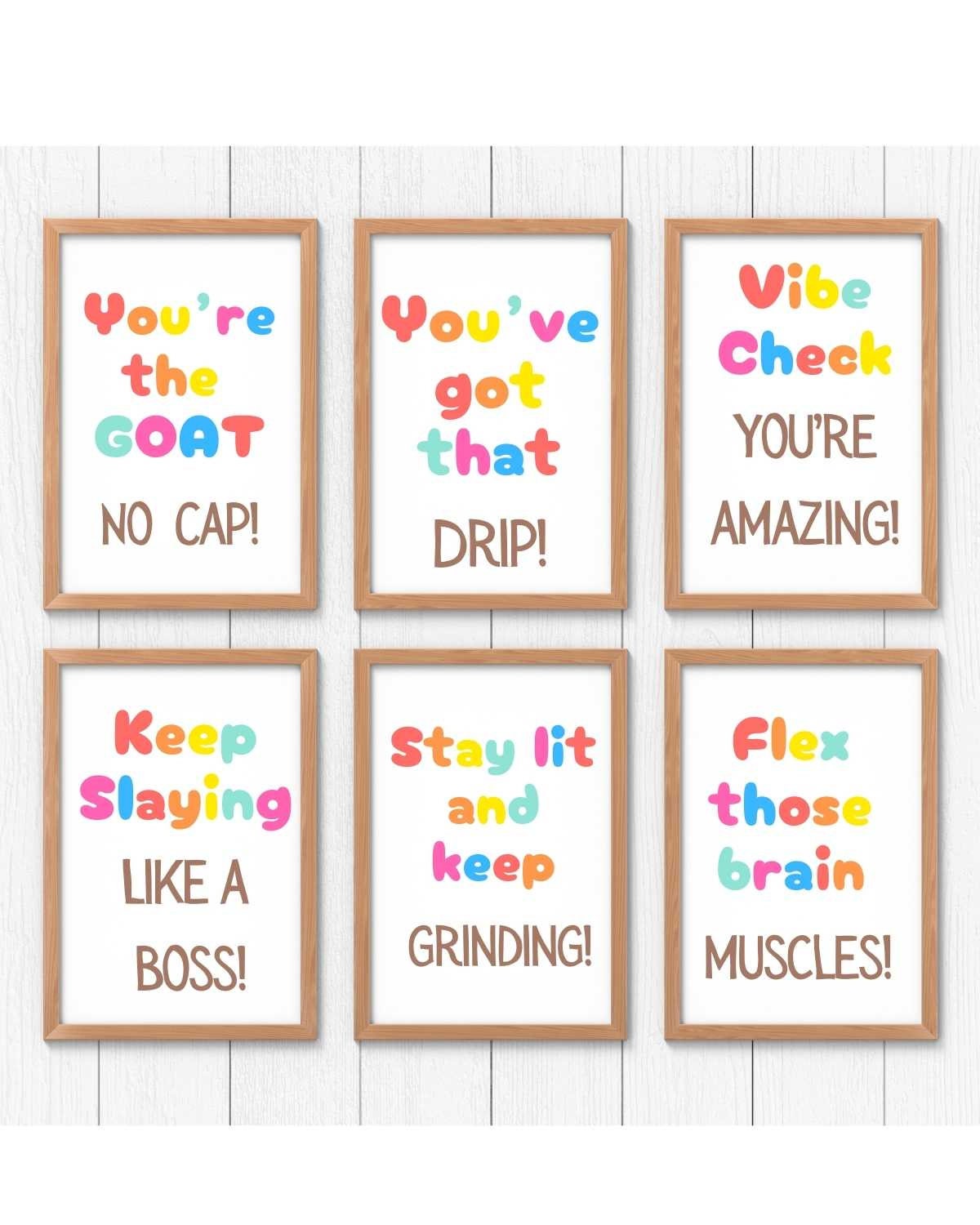 Classroom Poster Back to School Gen Z Slang Motivation for Growth ...