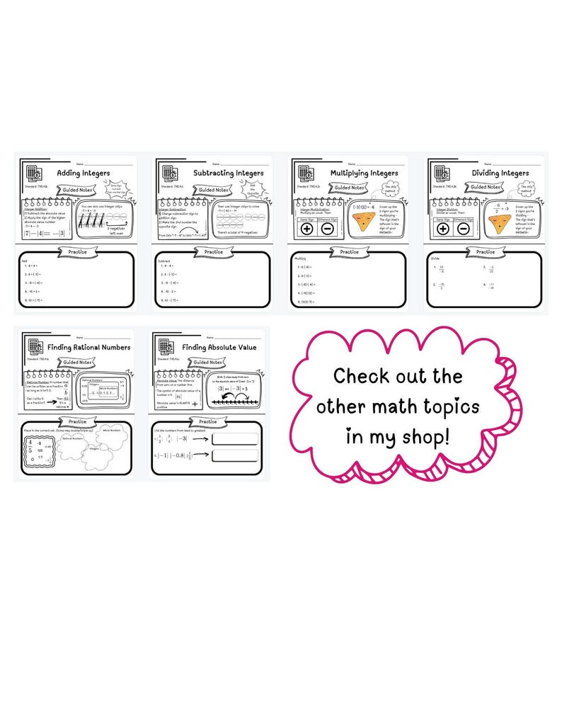 Solving Equations Pre-algebra Middle School Math Guided Notes Lesson ...