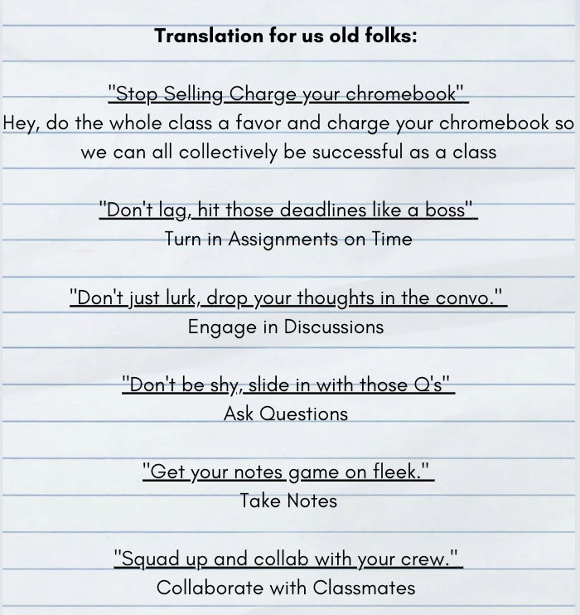 Classroom Poster Rules Back to School Gen Z Slang Class Rules ...