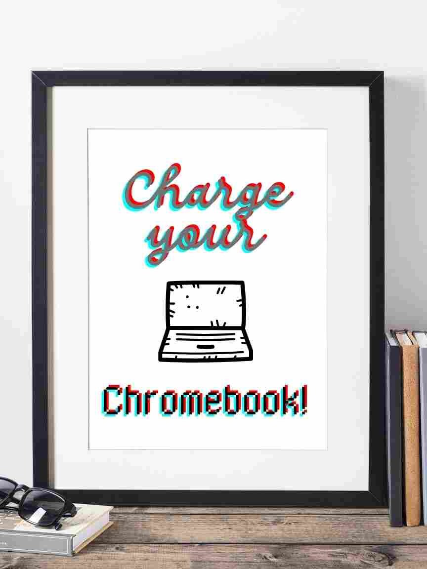 Classroom Poster Charge Chromebook Back to School Classroom Funny Teen ...