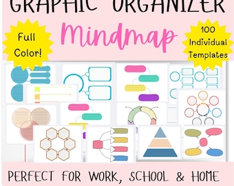 Brainstorm Mind Map Printable Planner, Mindmap Template, Study Guide ...