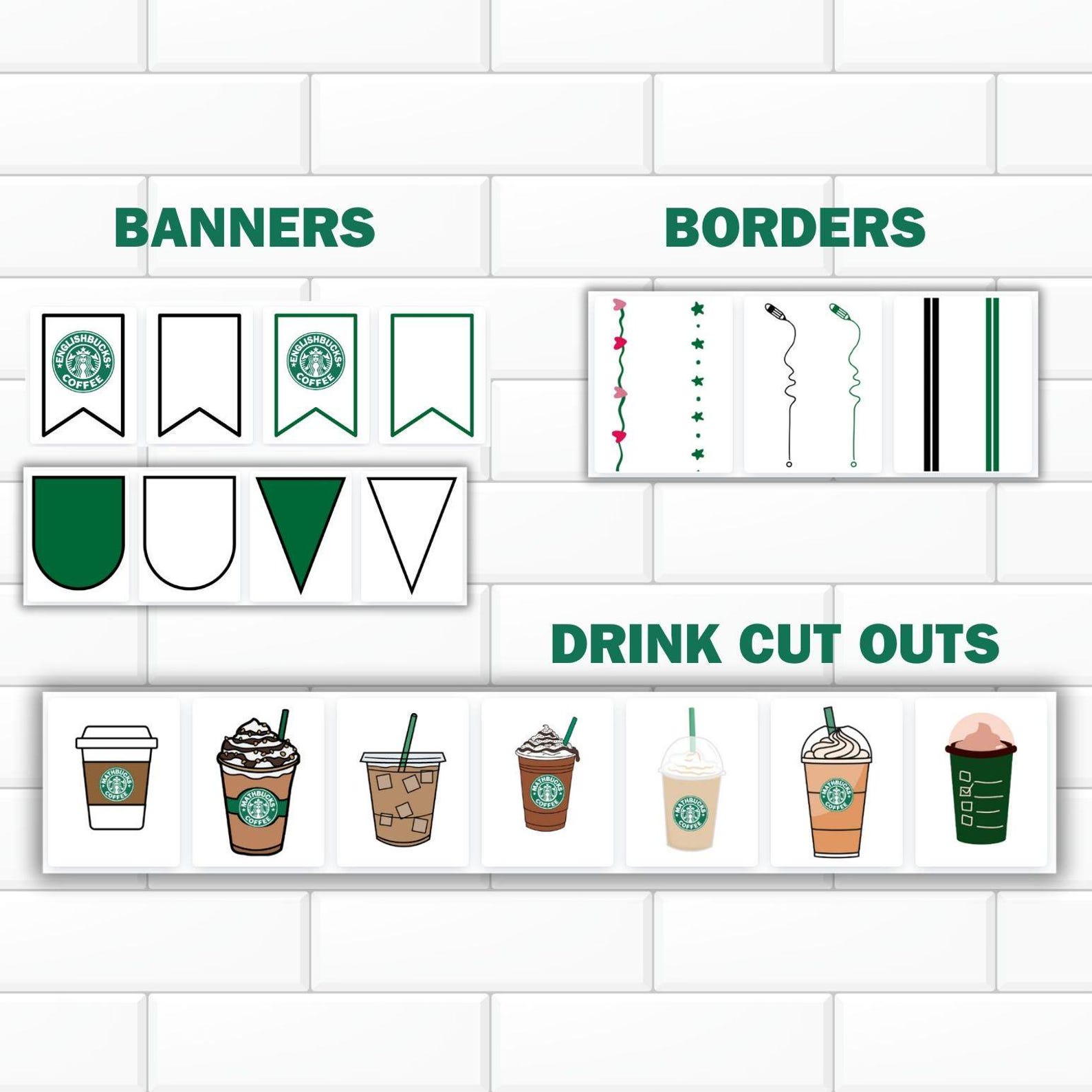 Coffee Cafe Themed Classroom Decor Coffee Shop Bulletin Board Bundle ...