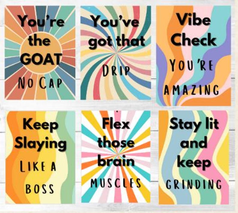 Classroom Poster Gen Z Slang Bundle Back to School Motivation Growth ...