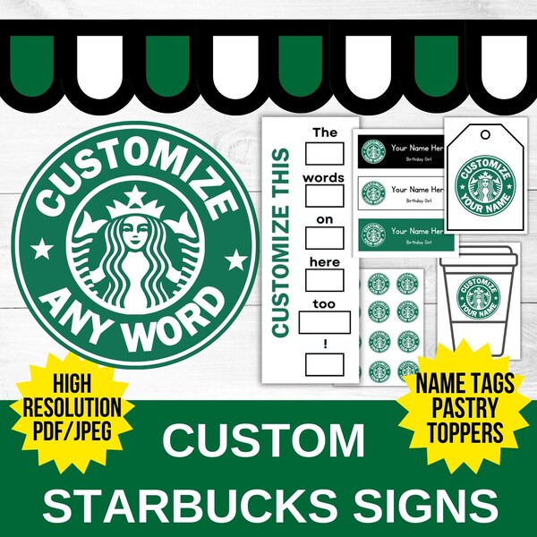 Starbucks Label - Etsy