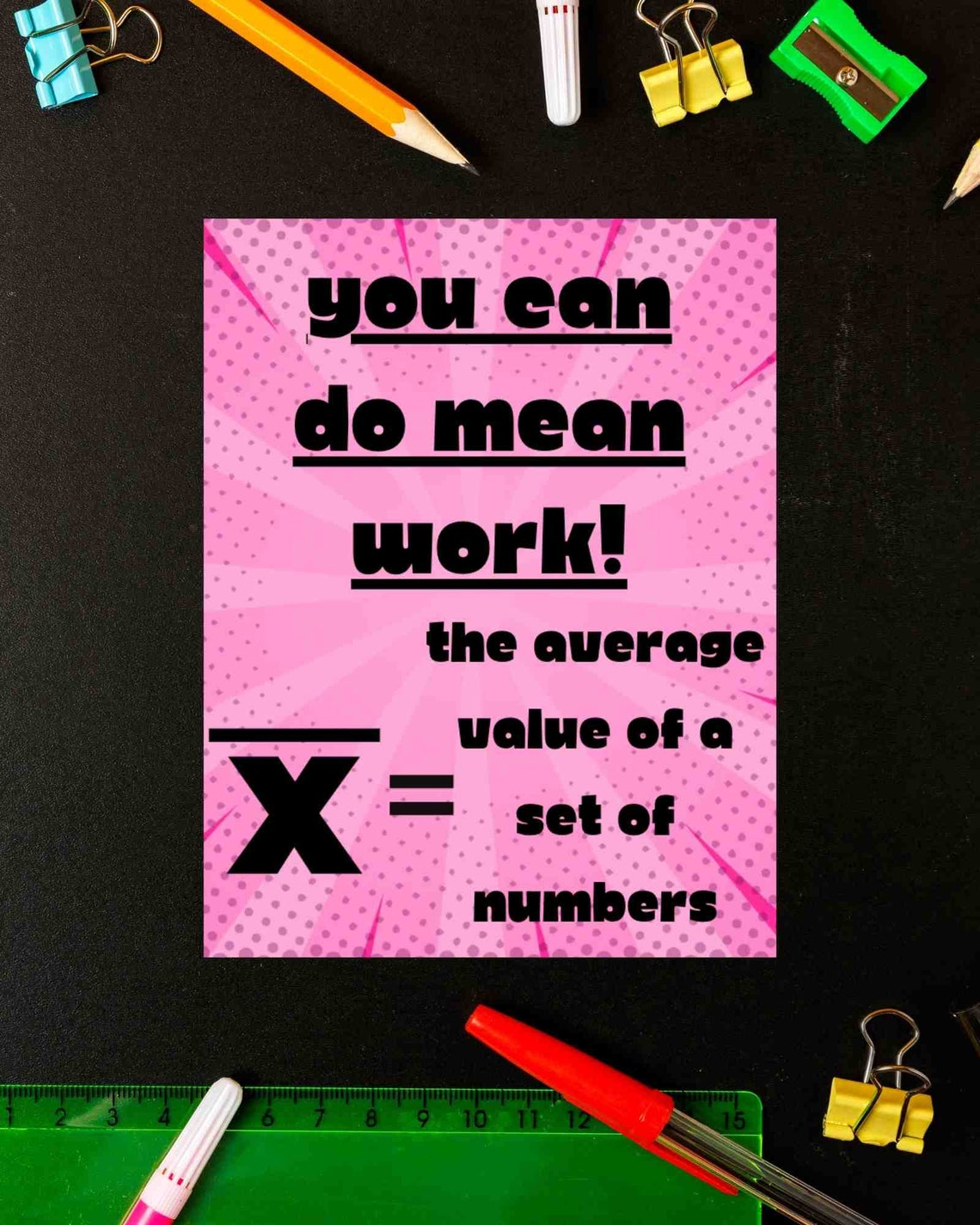 Math Poster Middle High School Back to School Gen Z Slang Math Poster ...