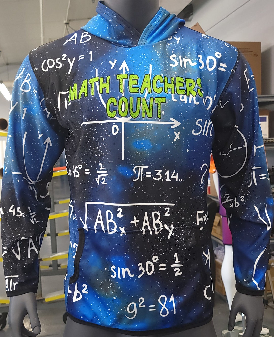 Men's Math Teacher Hoodie Clothes USA Made Realistic Math Teachers ...