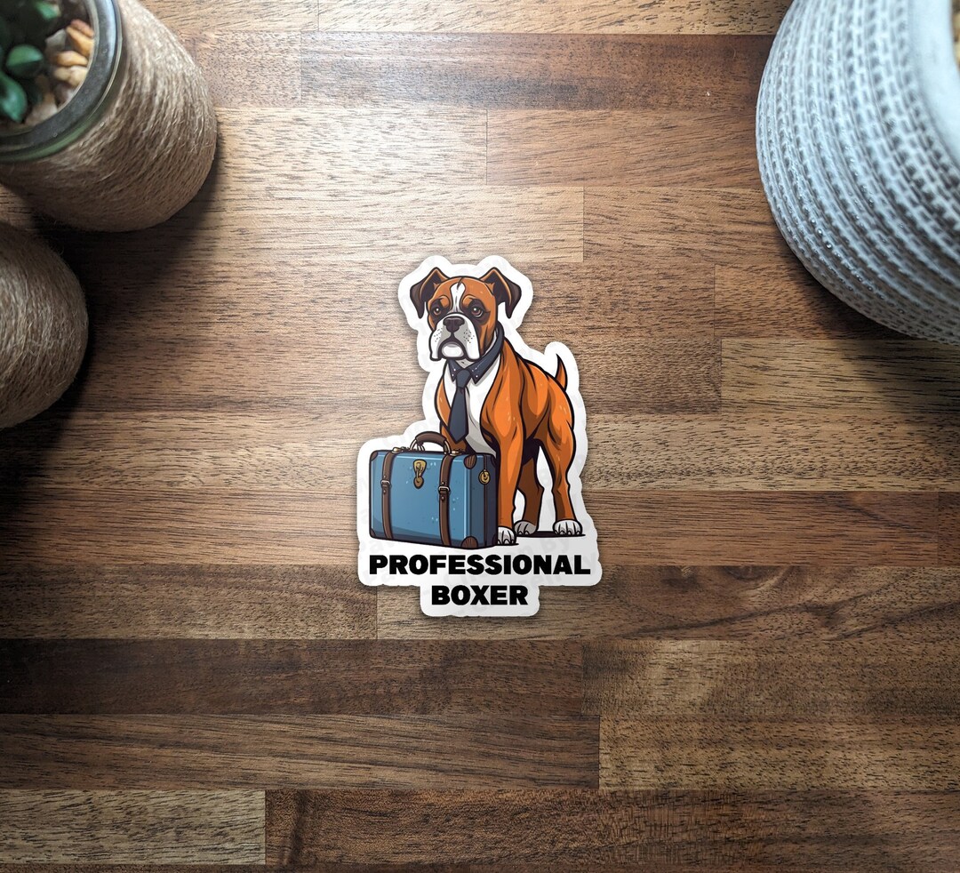 Professional Boxer Sticker Vinyl Dog Sticker Funny Sticker for Dog ...