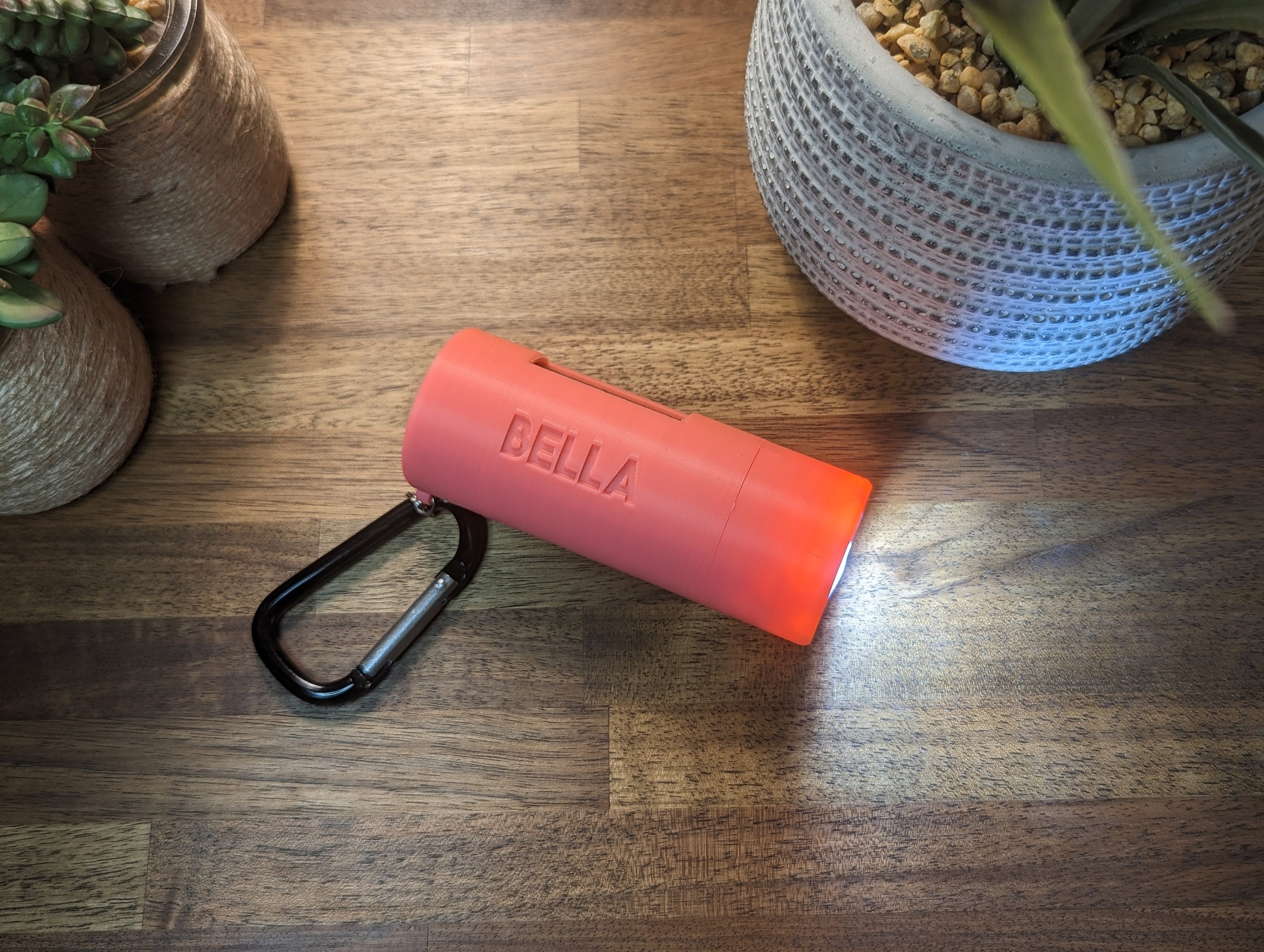Dog Poop Bag Holder With Light, Personalized Bag Holder, Customizable ...