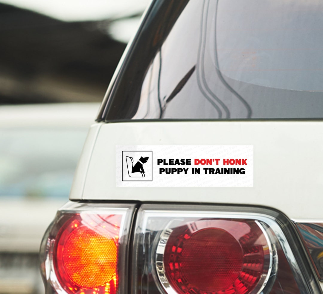 Puppy in Training Vinyl Dog Water Resistant Bumper Sticker Cute Dog ...