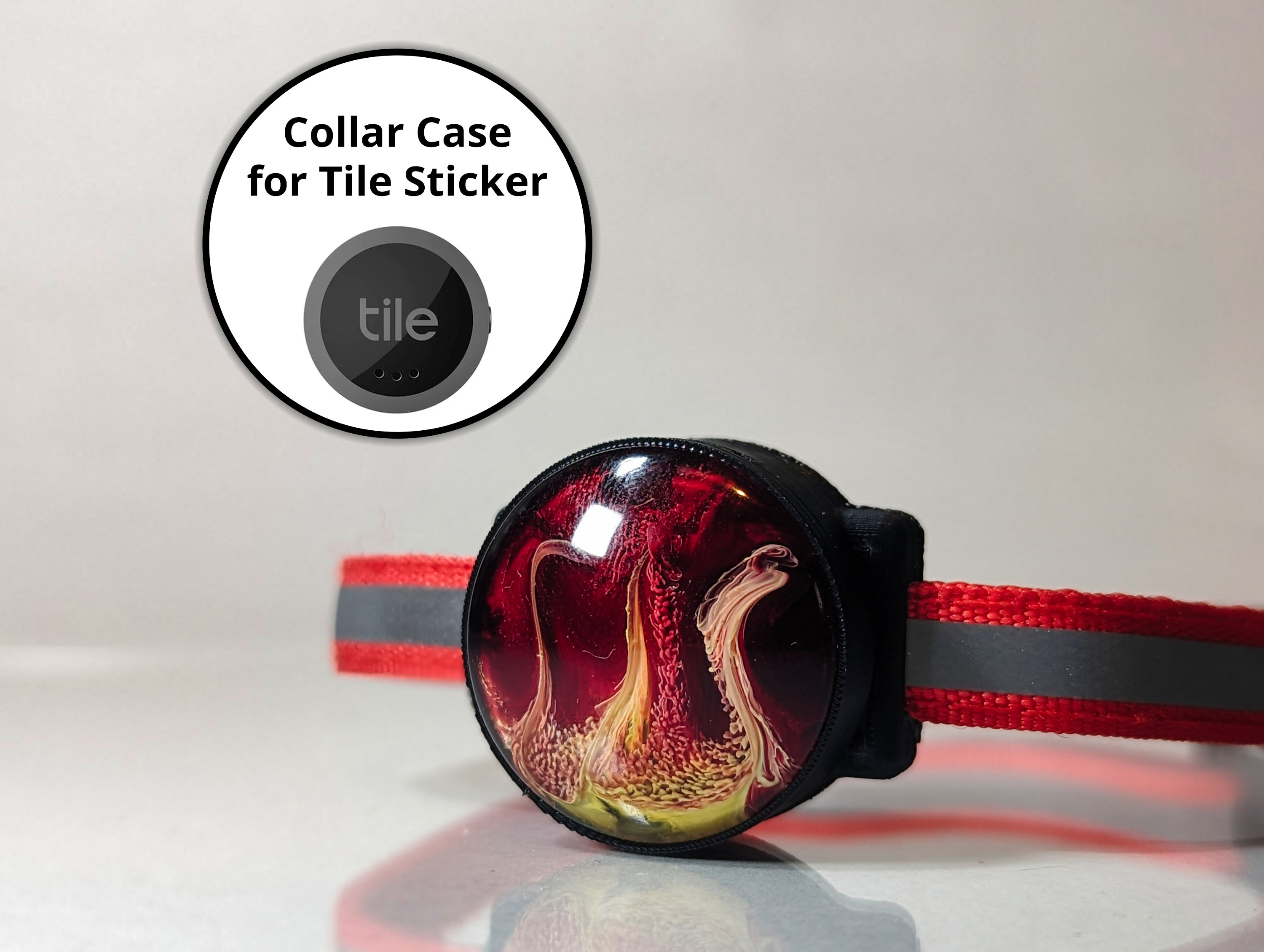 Tile Sticker 2022 Collar Case Red Flame Unique Tile Sticker Collar Case ...