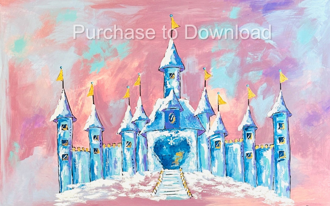 Princess Castle Artwork Large Instant Digital Download - Etsy