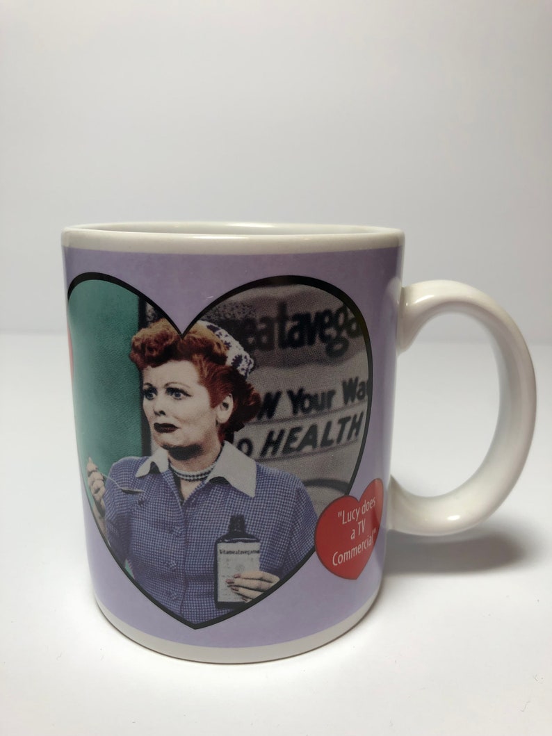 I Love Lucy Collector's Coffee Mug Ceramic Red Heart Vitameatavegamin ...