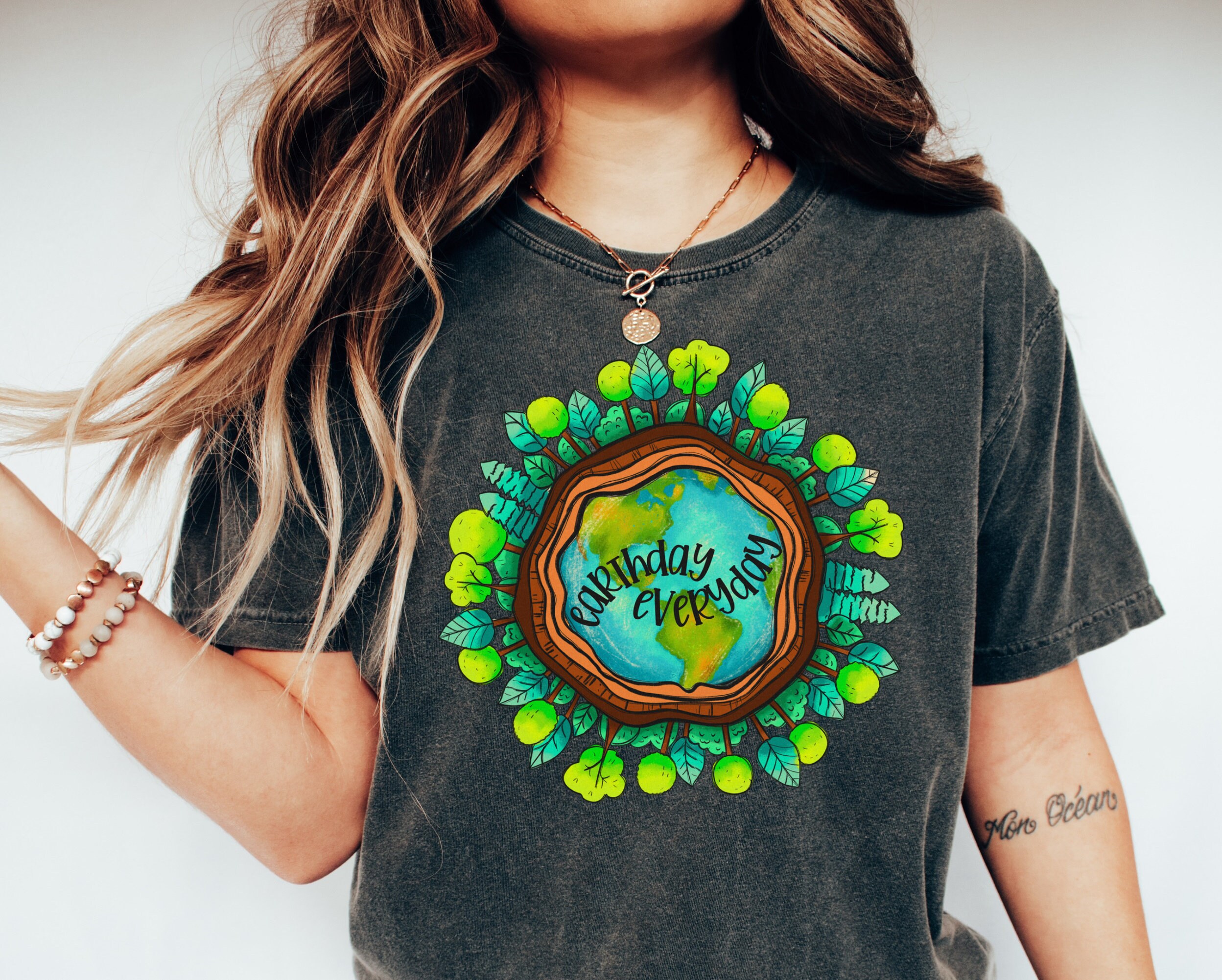 Earthday Everyday Comfort Colors T Shirt, Earth Awareness Shirt ...