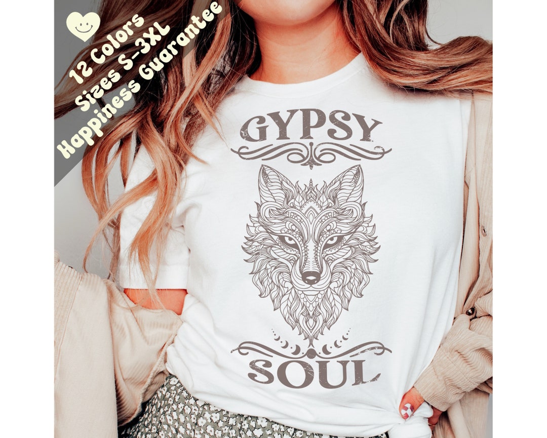 Vintage Hippie Gypsy Tshirt, Boho, Gypsy Soul, Gypsystyle Clothing ...