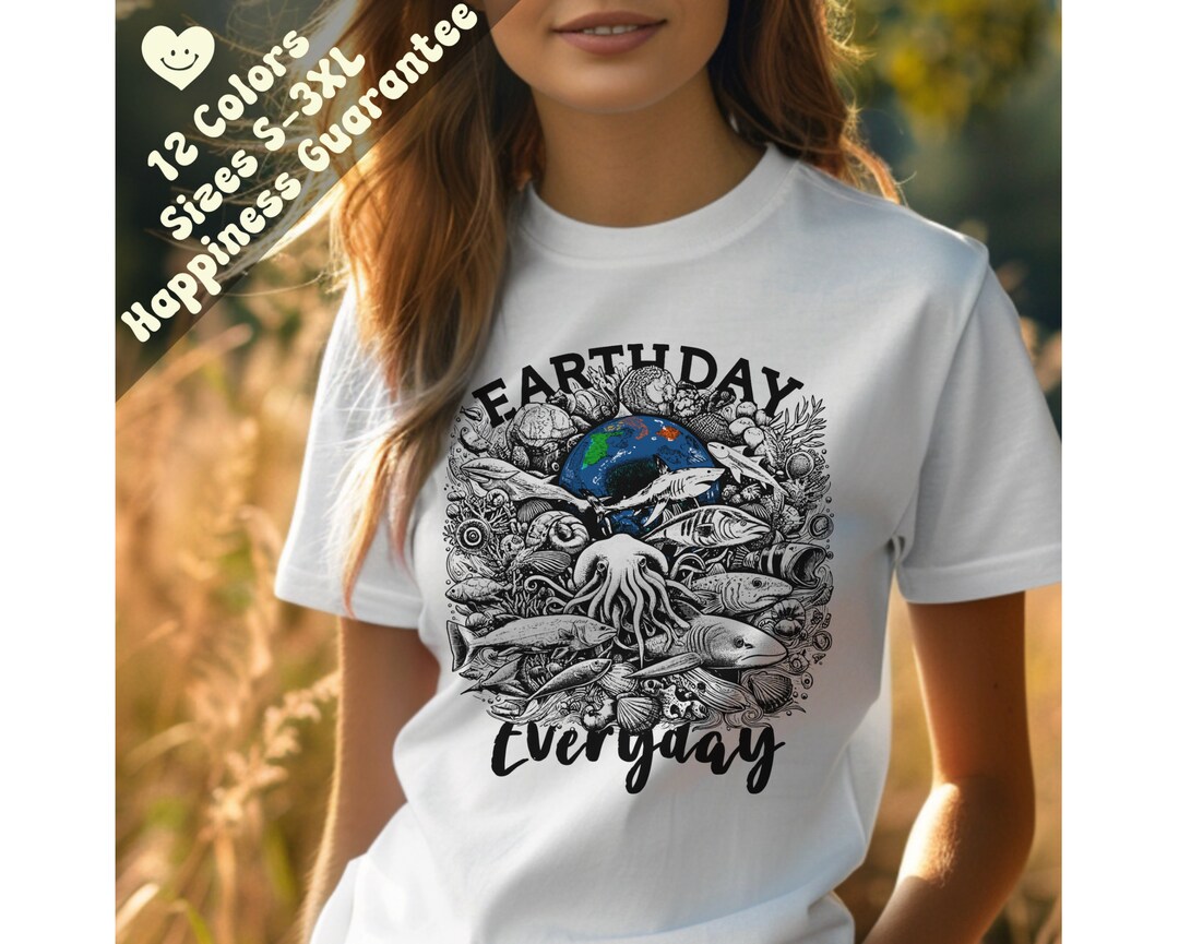 Earthday Ocean Tshirt, Classic Tee, Oversized, Beachwear, Summer ...