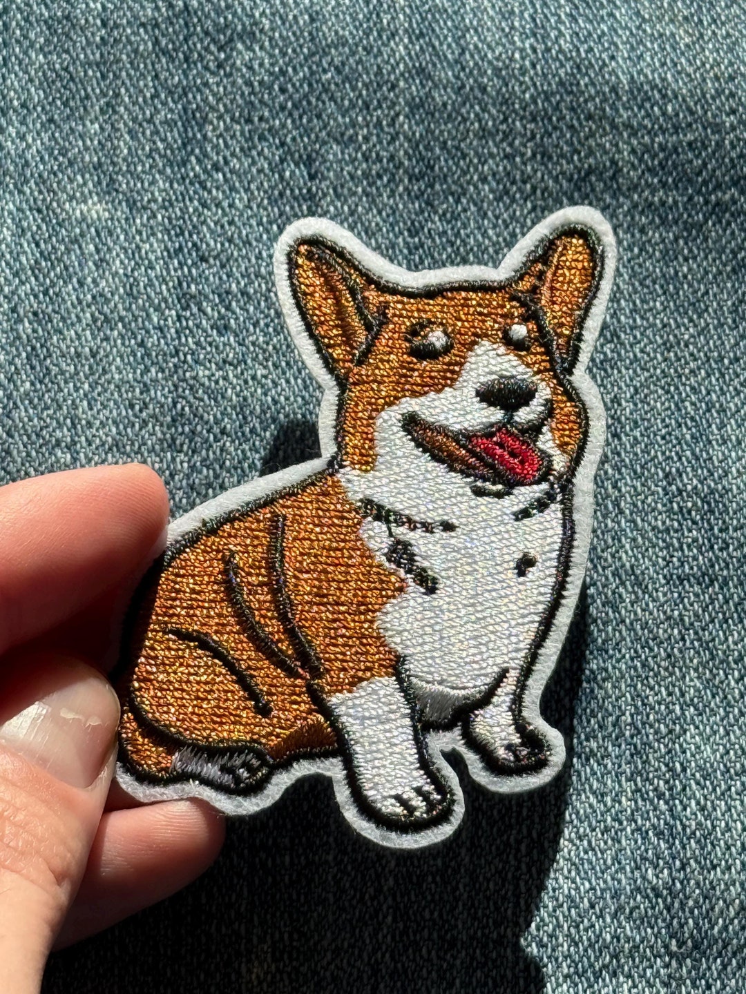 Pembroke Welsh Corgi Embroidered Iron-on Patch for Corgi Lover Cute Dog ...