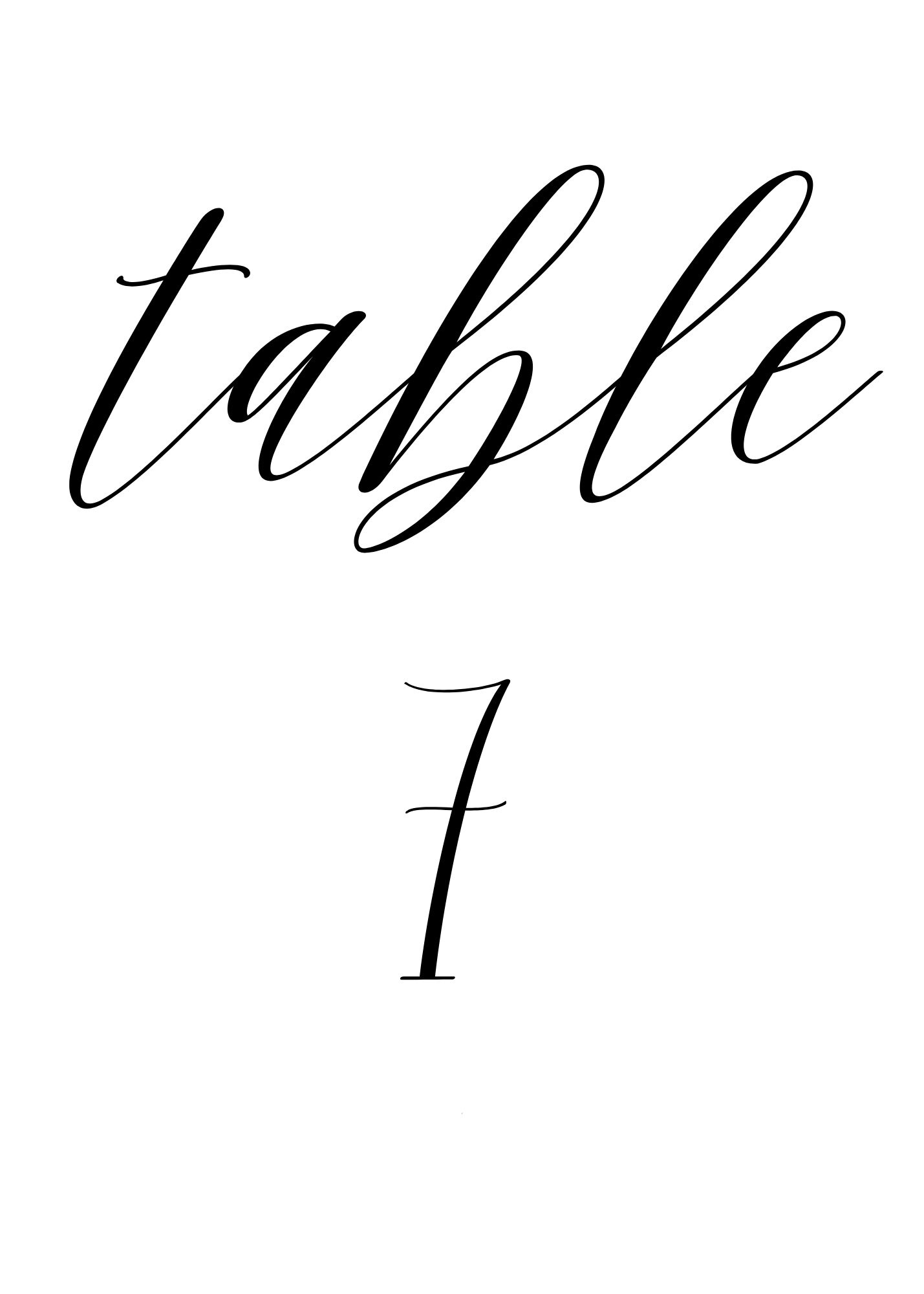 Printable Table Numbers for Weddings and Events - Etsy