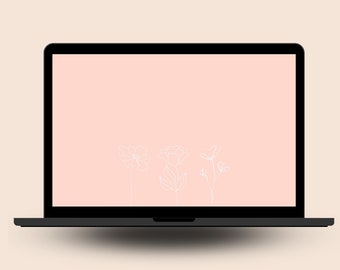 Light Pink Minimalist Desktop Wallpaper - Etsy