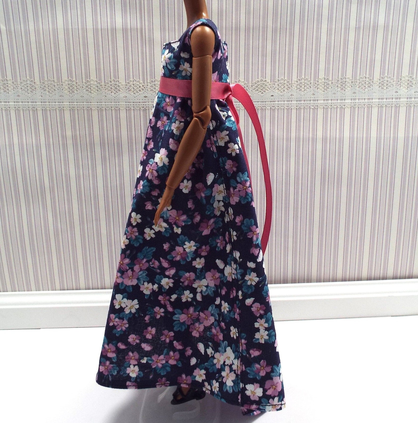 Floral Regency Era Gown for 12-inch Fashion Dolls Handmade - Etsy
