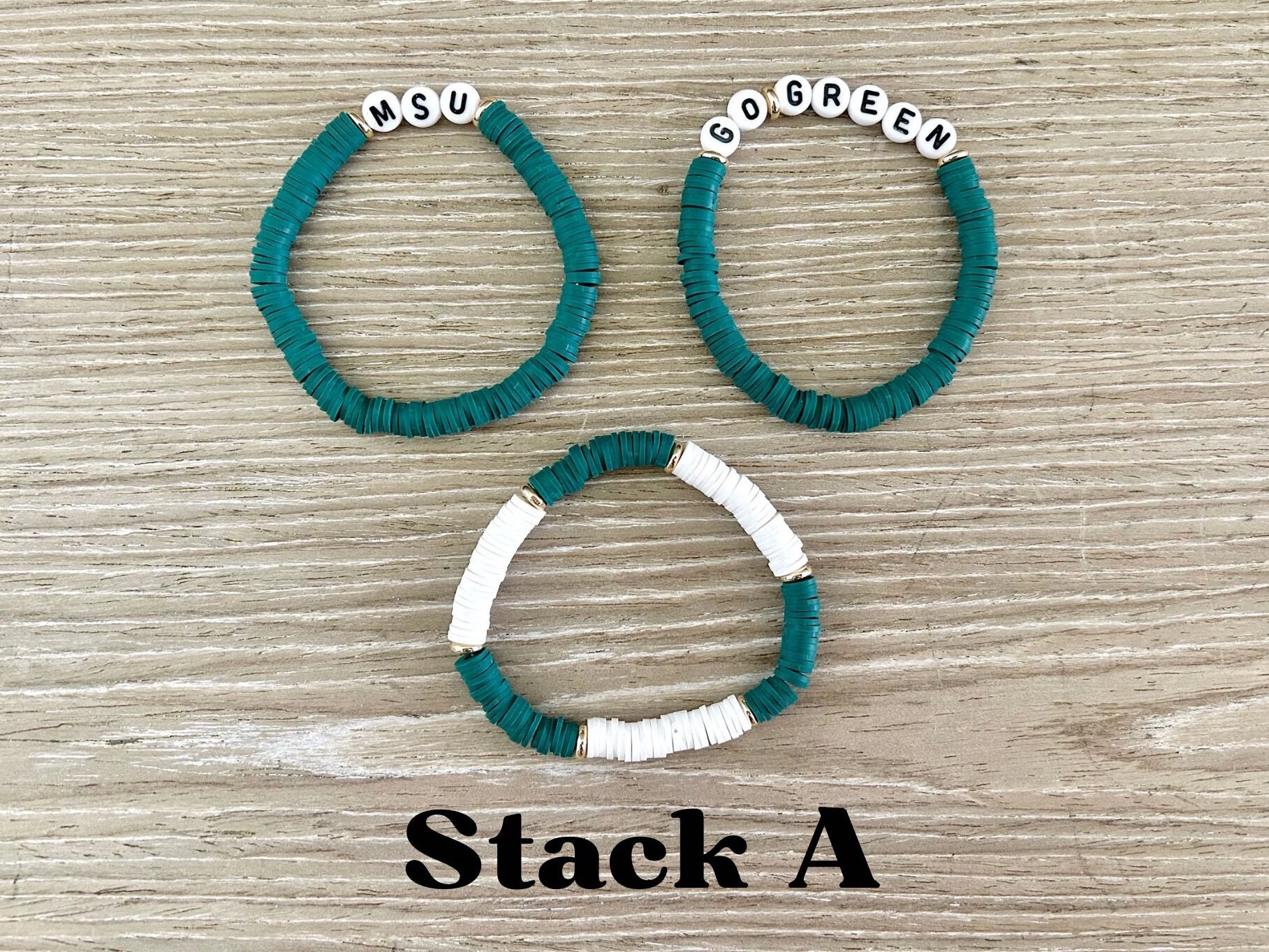 Michigan State Bracelet MSU Spartans Go Green, Michigan State Jewelry ...