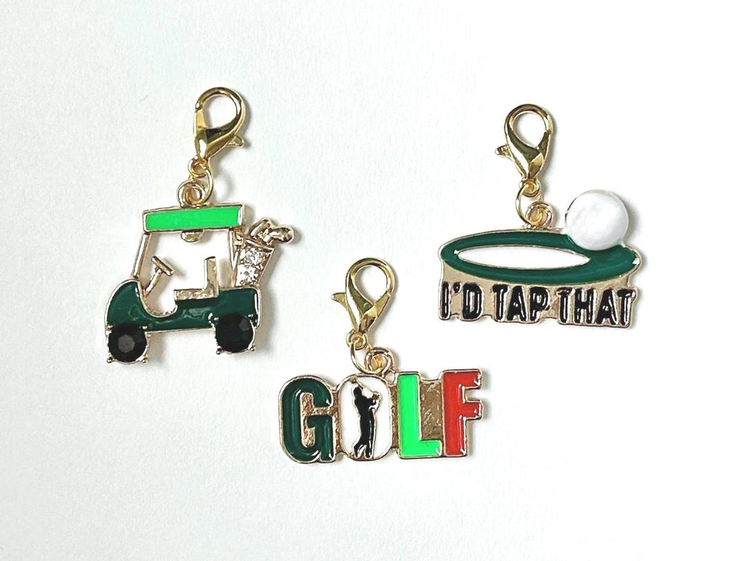 Golf Zipper Pulls / Golf Bag Tag / Golf Bag Decor / Girl Golf Gifts ...