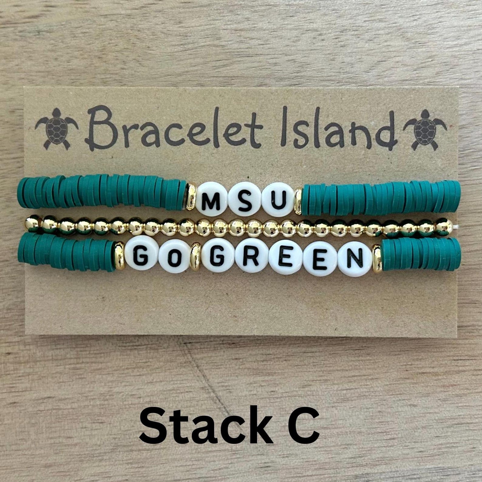 Michigan State Bracelet MSU Spartans Go Green, Michigan State Jewelry ...