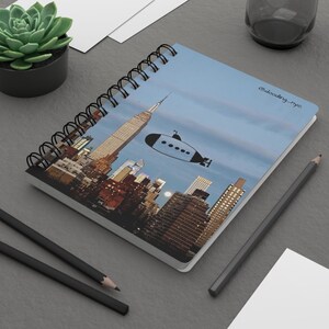 Hand Drawn Submarine Doodle NYC Skyline Writing Journal, Artsy Travel ...