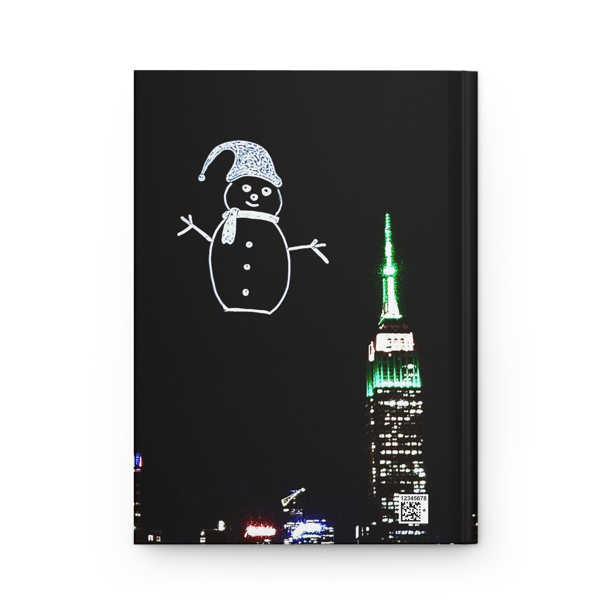 USA State Hand Drawn Snowman Doodle Journal, Artsy NYC Writing Lined ...