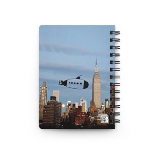 Hand Drawn Submarine Doodle NYC Skyline Writing Journal, Artsy Travel ...