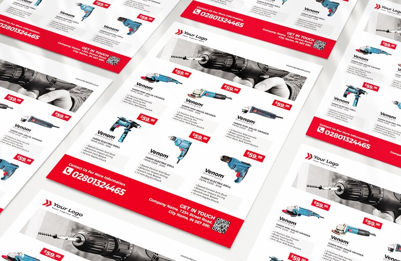 Power Tools Product Catalog Flyer Template for Your Bussiness Promotion ...