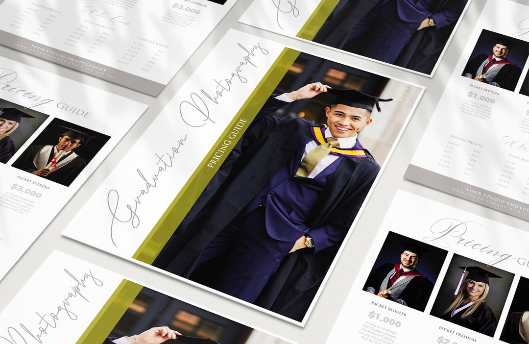 Price Guide Graduation Photography Flyer Template for Your Bussiness ...