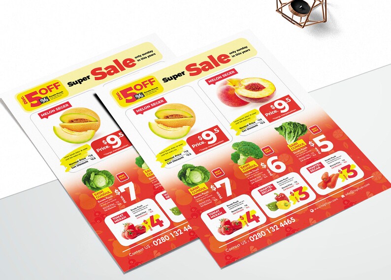 Product Flyer Supermarket Grocery Flyer Template for Marketing ...