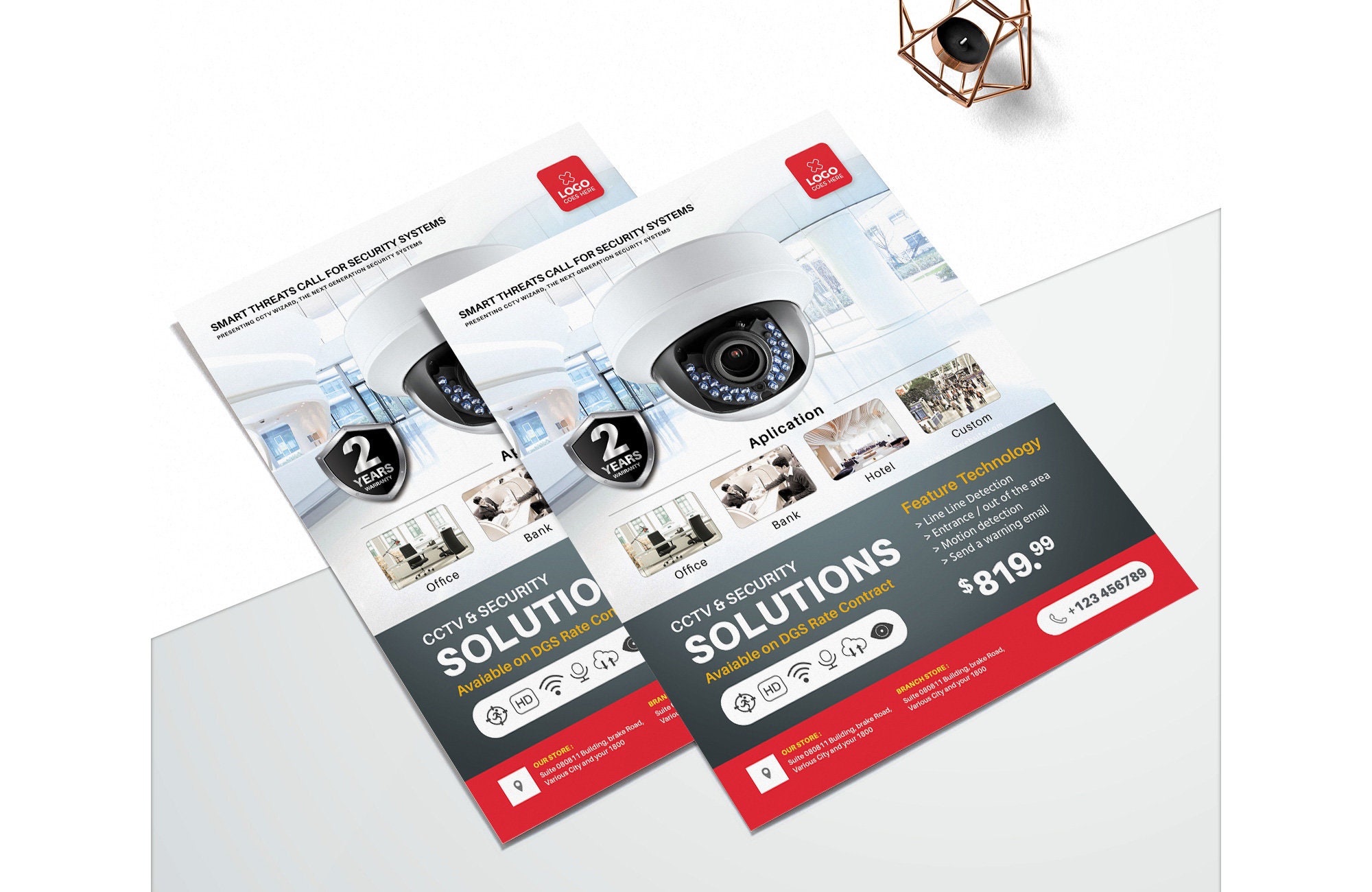 Product Flyer - CCTV Package Flyer Template for Marketing Promotion - Etsy