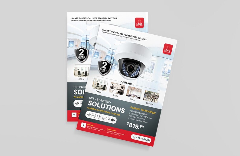 Product Flyer - CCTV Package Flyer Template for Marketing Promotion - Etsy