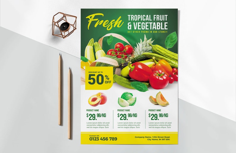 Product Flyer - Supermarket Grocery Flyer Template for Marketing ...