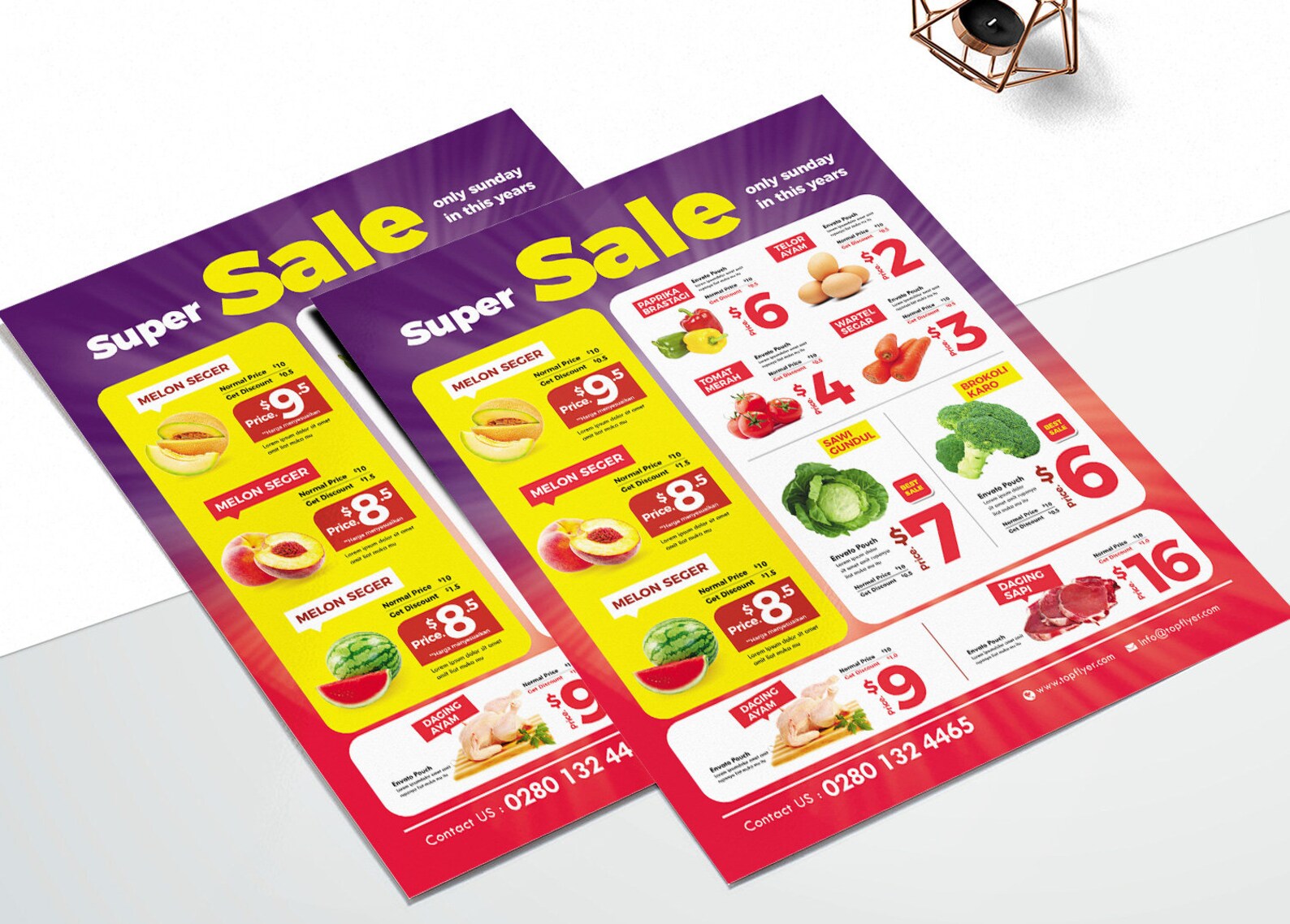 Product Flyer - Supermarket Grocery Flyer Template for Marketing ...