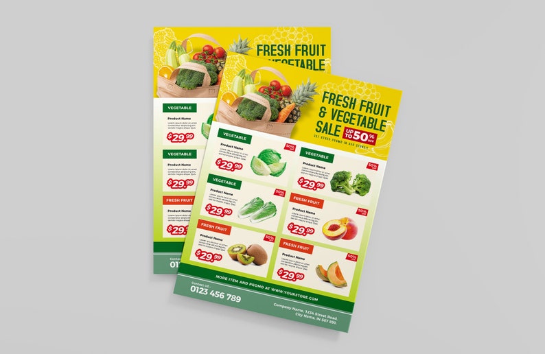 Product Flyer - Supermarket Grocery Ads Flyer Template for Marketing ...