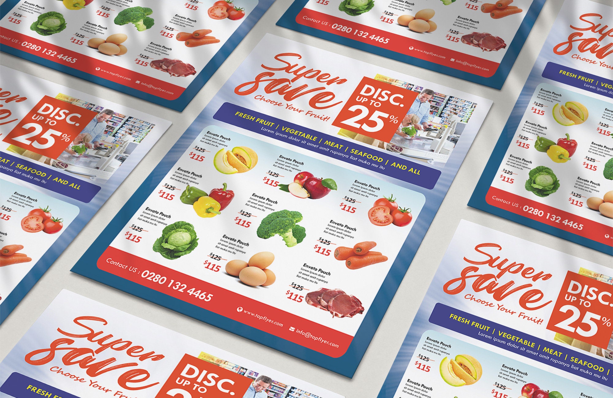 Product Flyer Supermarket Grocery Flyer Template for Marketing ...