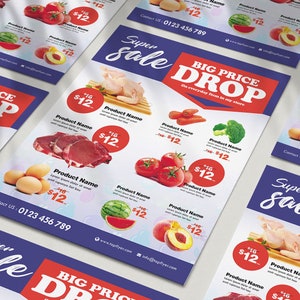 Product Flyer - Supermarket Grocery Flyer Template for Marketing ...