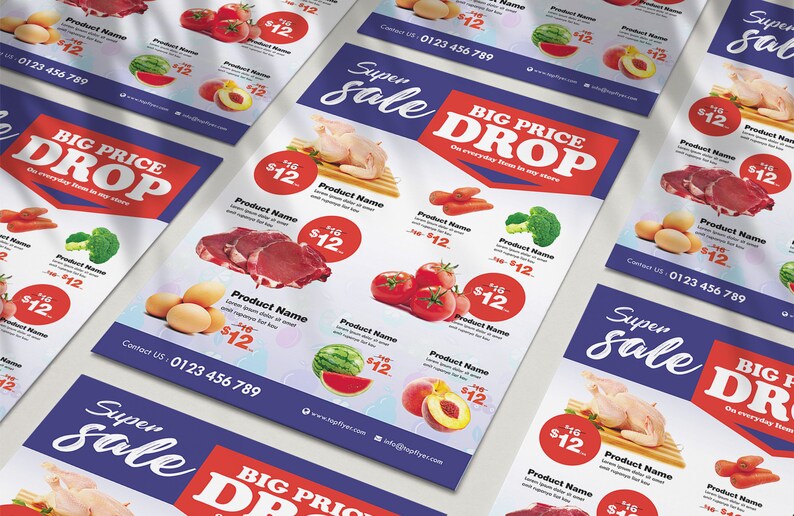 Product Flyer - Supermarket Grocery Flyer Template for Marketing ...