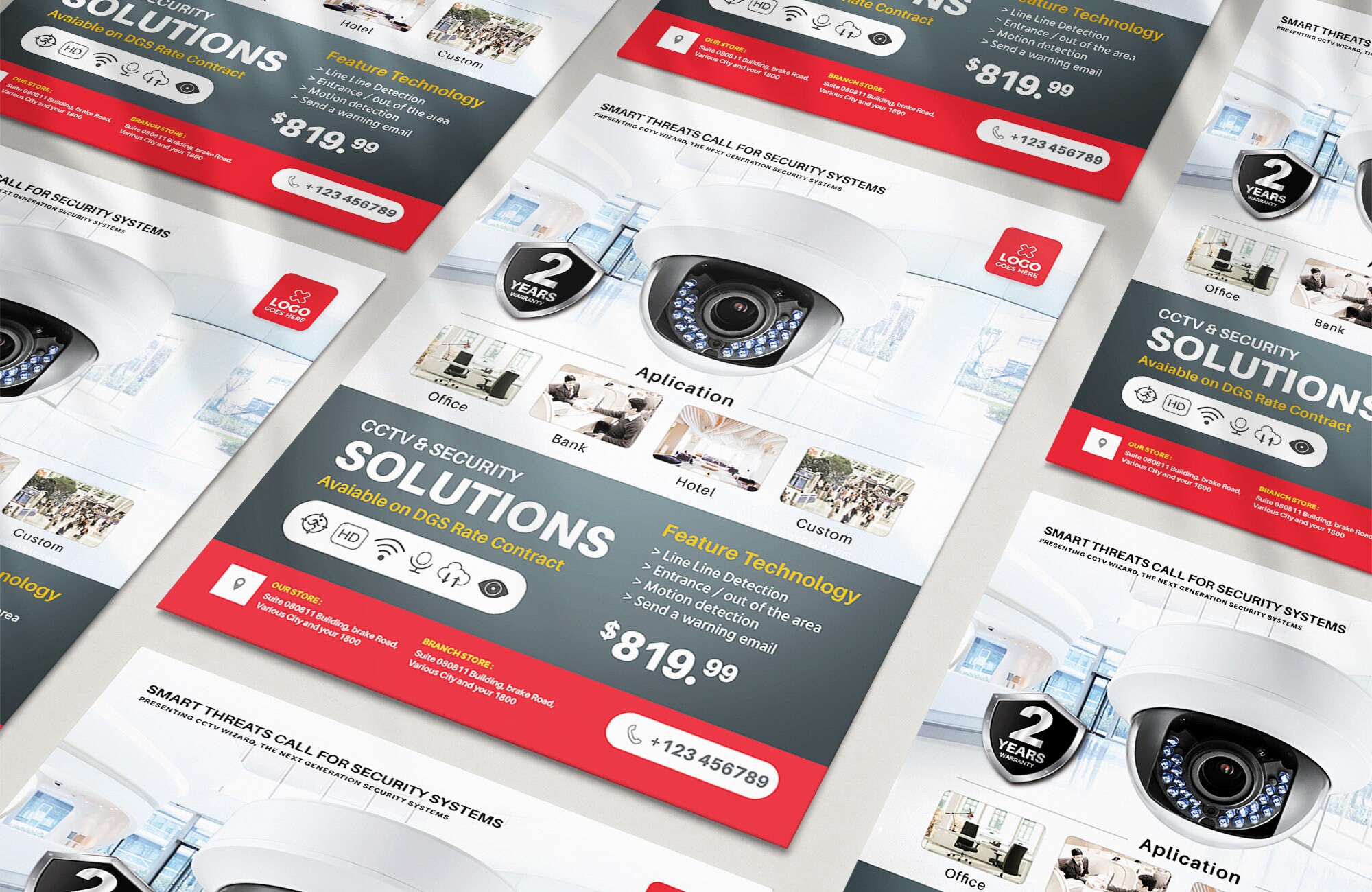 Product Flyer - CCTV Package Flyer Template for Marketing Promotion - Etsy