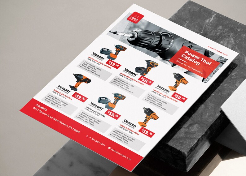 Power Tools Product Catalog Flyer Template for Your Bussiness Promotion ...