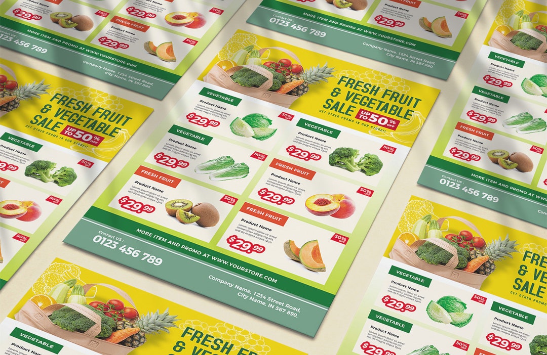 Product Flyer - Supermarket Grocery Ads Flyer Template for Marketing ...