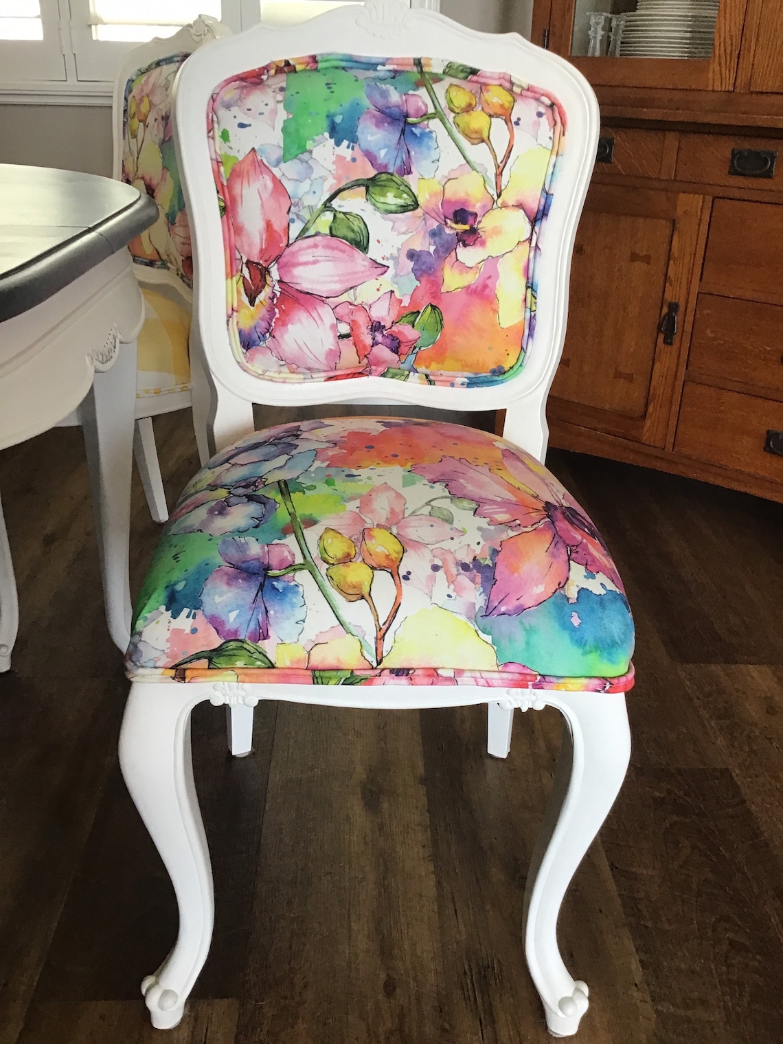 Floral Dining Chairs, Colorful Accent Chairs, Antique Chairs, French ...