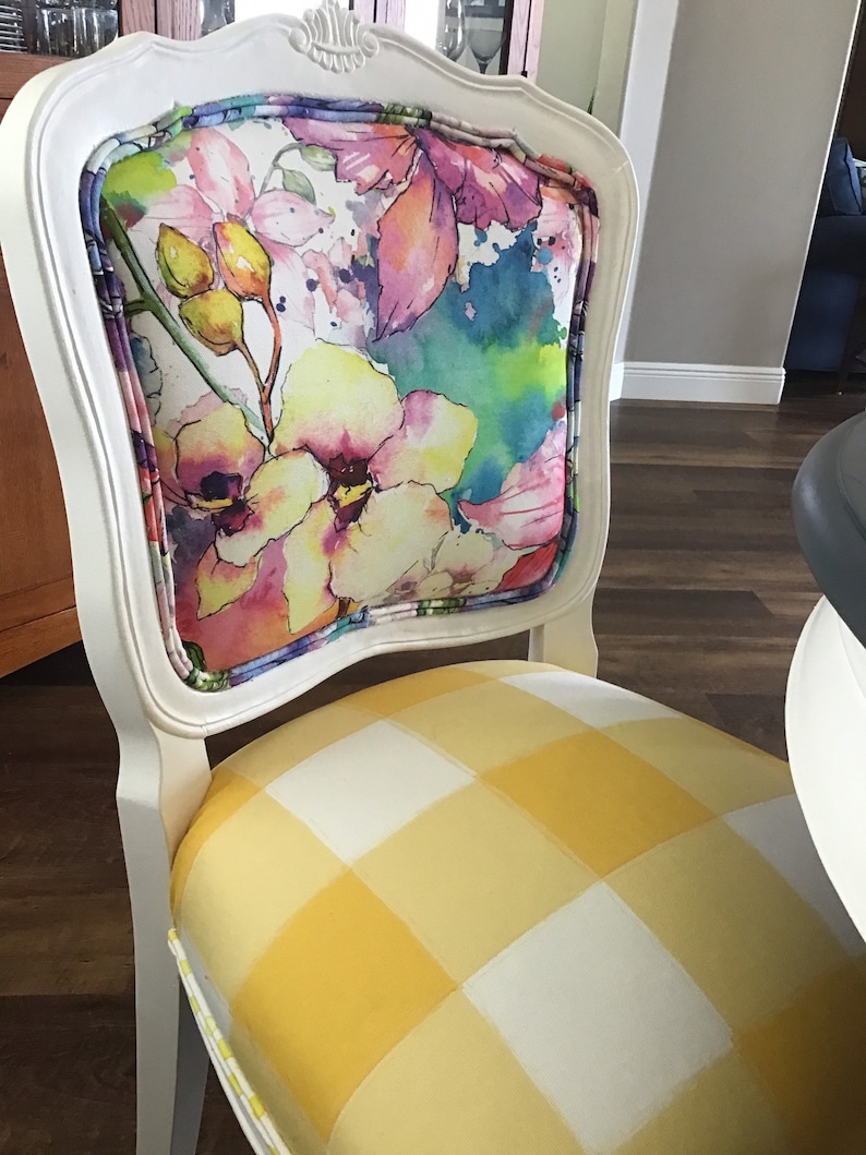 Floral Dining Chairs, Colorful Accent Chairs, Antique Chairs, French ...
