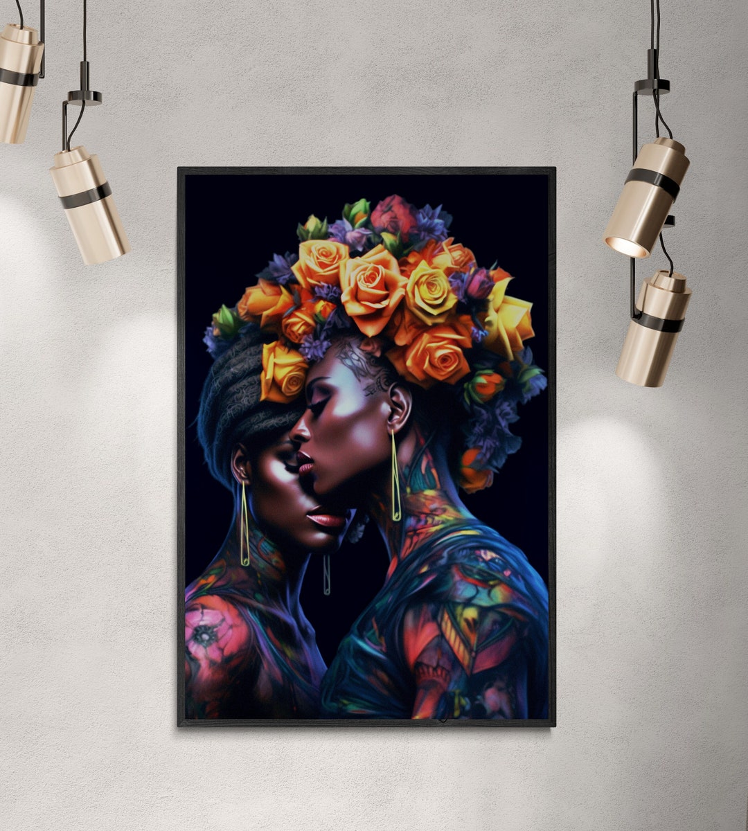 Original Art Black Art, Black Woman Art, Afro Art, African American Art ...