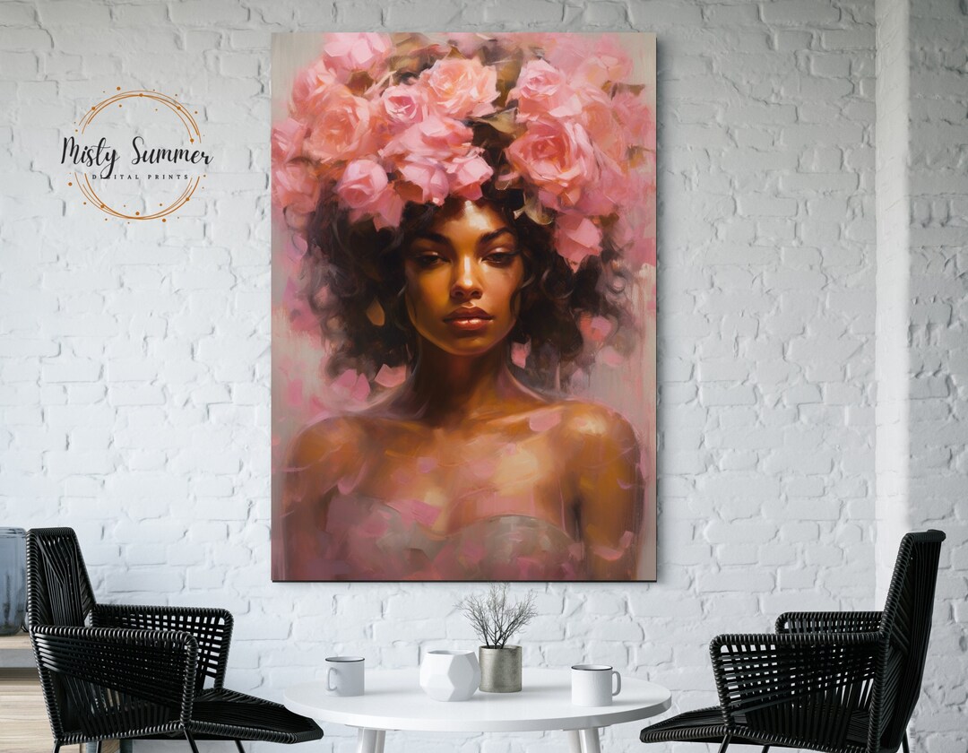 African Woman Art, Black Woman Wall Art, African American Wall Art, Black Girl Print Printable ...