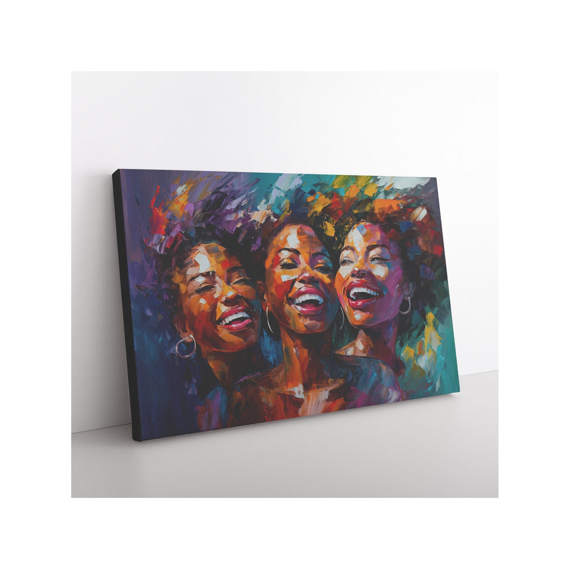 African American Art Impressionist African Women Print on Canvas for ...