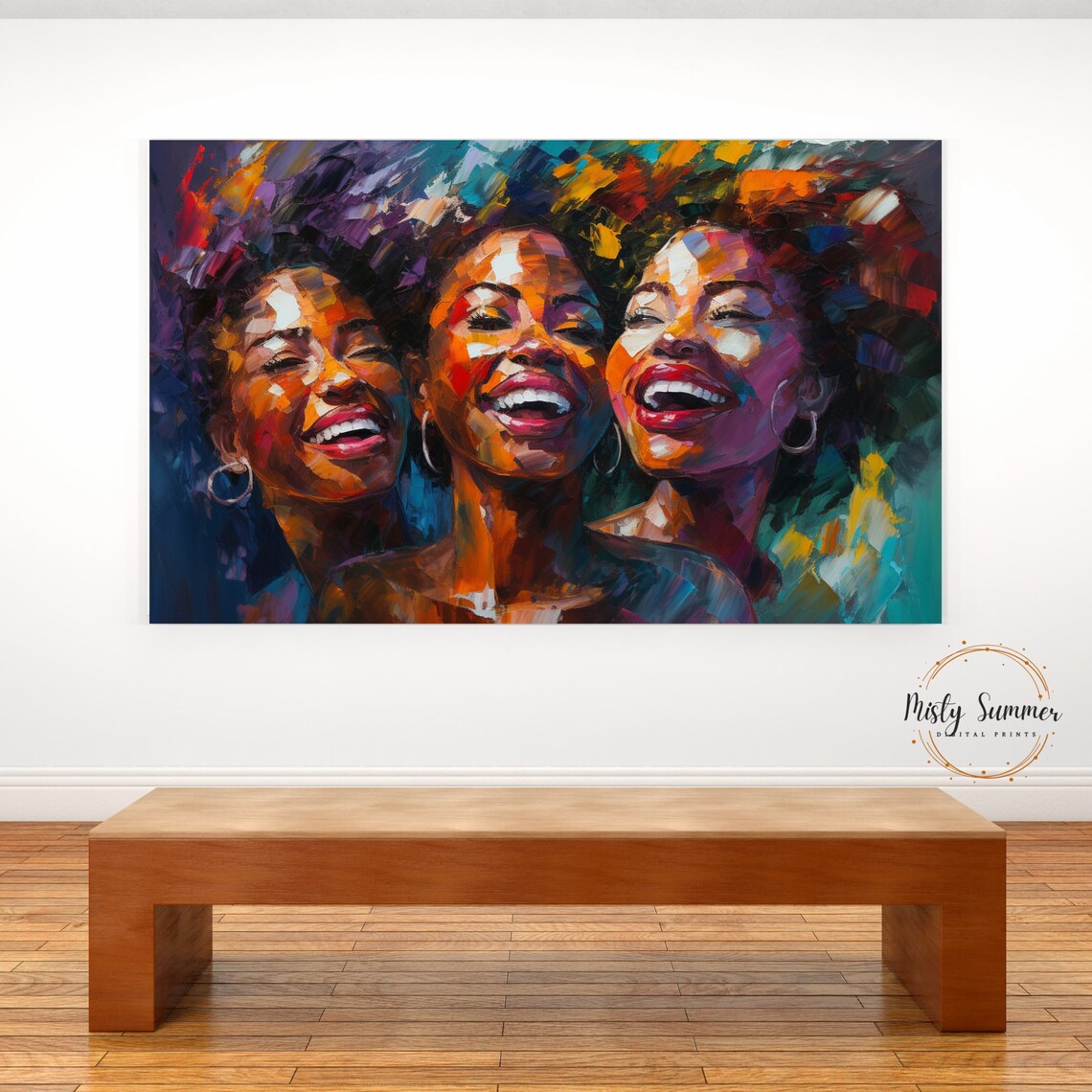 African American Art Impressionist African Women Print on Canvas for ...