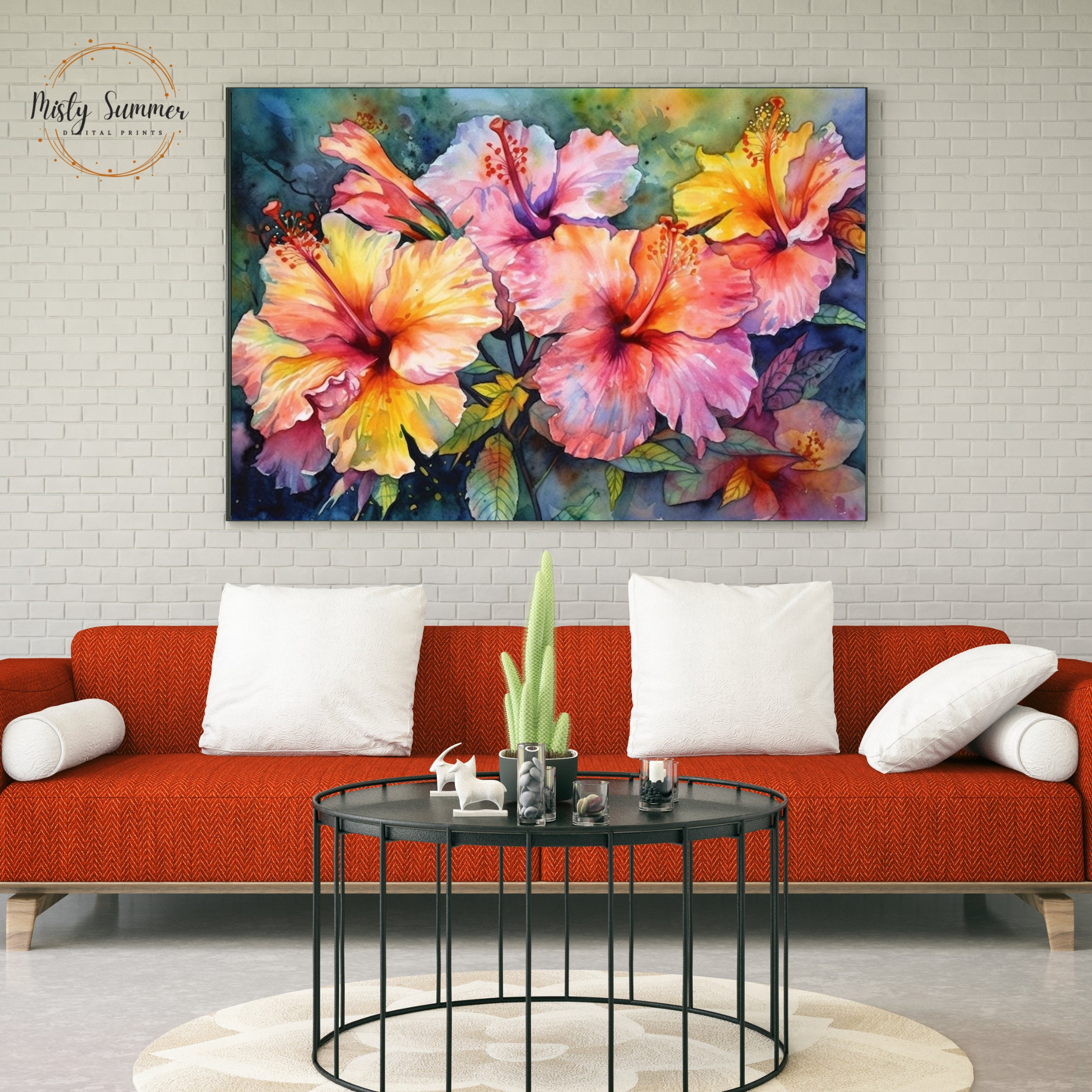 Tropical Painting Beautiful Impressionist Print on Canvas of - Etsy